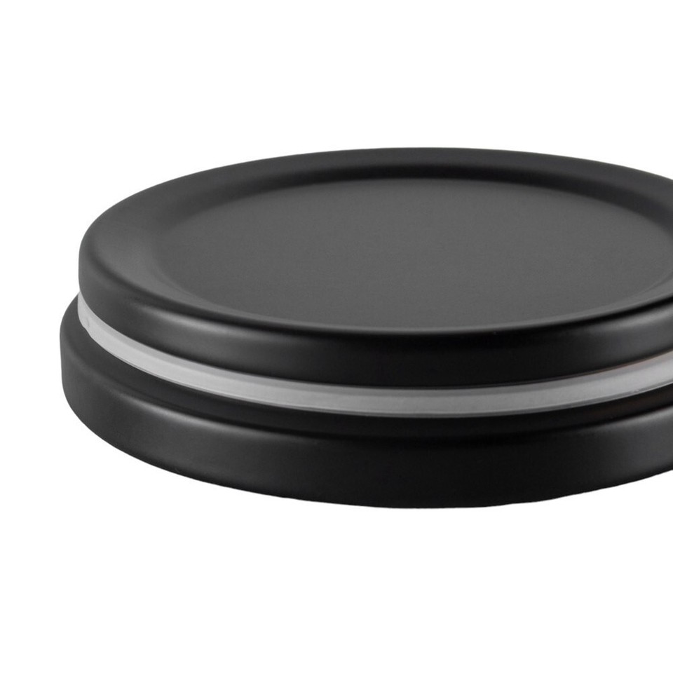 Pasta Steel Black Round Spaghetti Food Storage Canister with Airtight ...