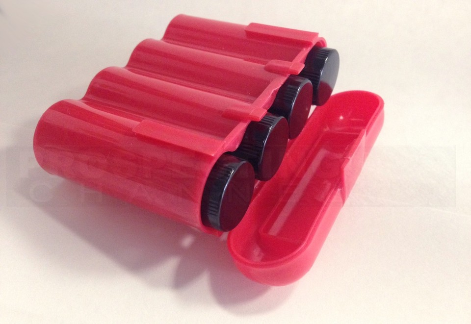 VIAL Carring CASE Holder Protector with 4 1 ozt GOLD VIALS Storage ...