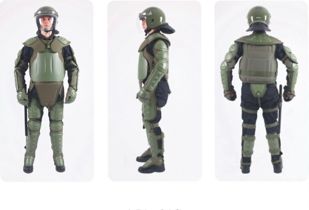 Complete Full Tactical Anti Riot Police Gear Suit Armor Helmet Guard ...