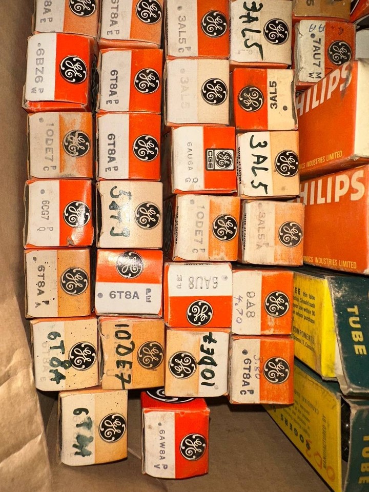 Large Lot Vintage Vacuum Tubes GE Philips Rogers Mixed Types | eBay