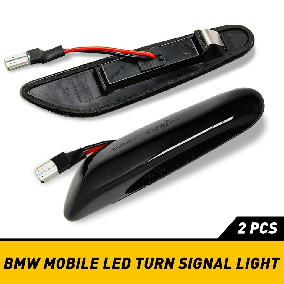 LED Turn Signal Side Light Smoke Dynamic Indicator For BMW E90 E91 E92 ...