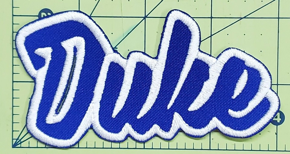 Duke Text Embroidered Applique Iron On Patch Various Sizes Team Name ...