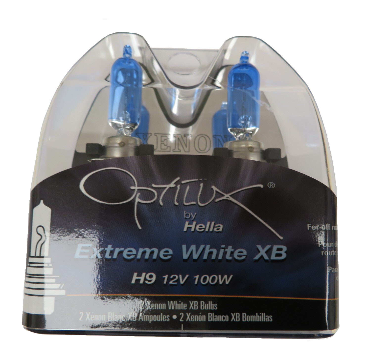 Hella H71070792 Optilux Extreme White Light Bulbs H9 12V 100W Pack of 2 ...