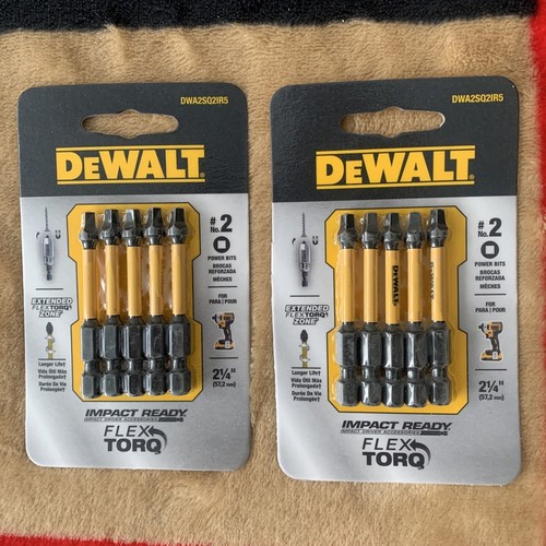 2x Dewalt Flex Torq 5-piece Impact Ready Power Bits DWA2SQ21R5 | eBay