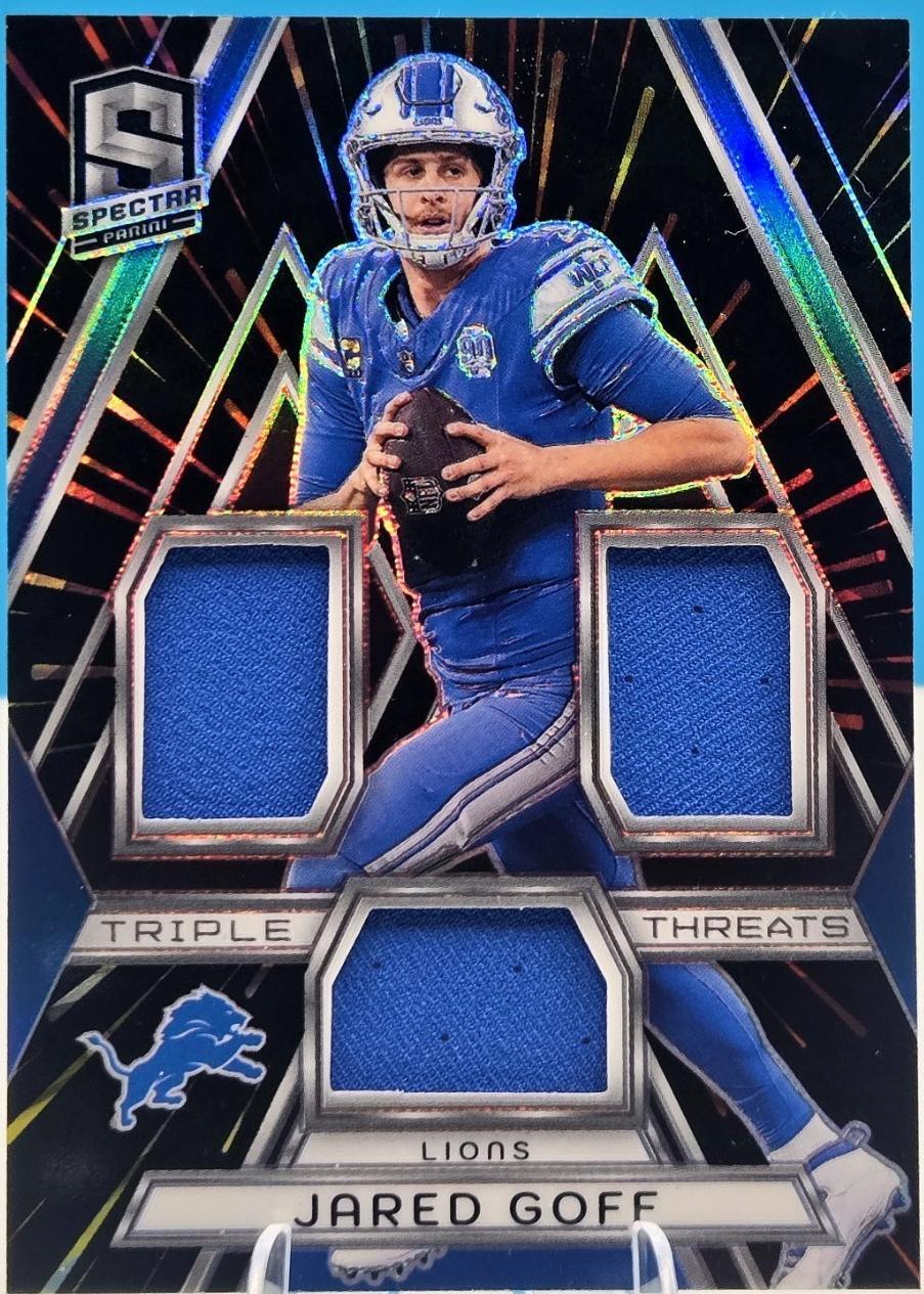 2024 Panini Spectra - Triple Threats Jared Goff #TT-8 Hyper Prizm /75 ...