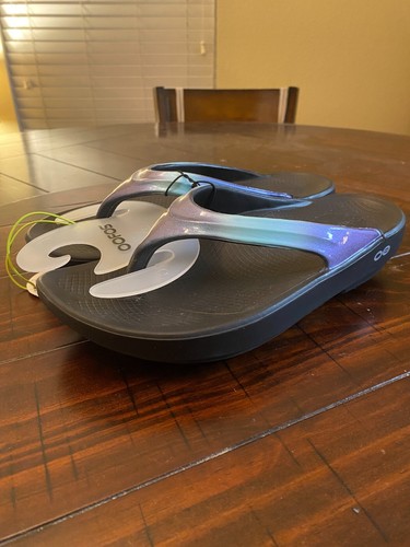 OOFOS OOLALA LUXE ATLANTIS WOMEN 7 FLIP FLOP THONG # 1401 | eBay