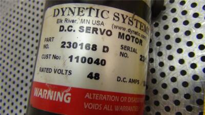 Dynetic Systems D.C. Servo Motor Part No. 230168 D - Never Installed | eBay