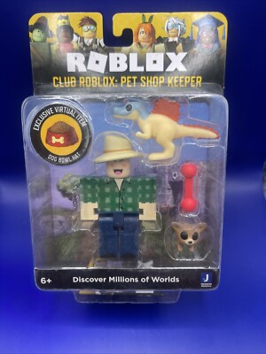 ROBLOX Club Roblox Pet Shop Keeper with Virtual Code for Dog Bowl Hat ...