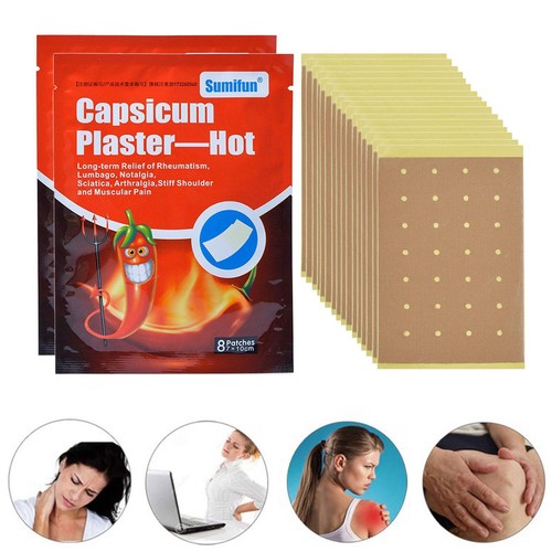16 Capsicum Plaster Hot Relief Patches for Muscle Strains Notalgia | eBay