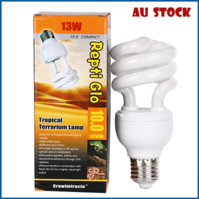5.0 10.0 UVB 13W/26W Reptile Light Bulb UV Lamp Turtle Snake Heat ...