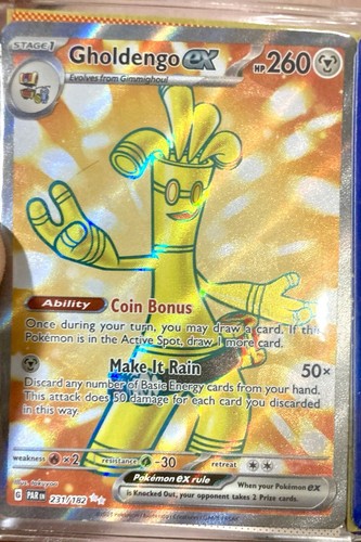 👑 Pokemon SV Paradox Rift Gholdengo ex 231 Ultra Rare card Metal Type ...