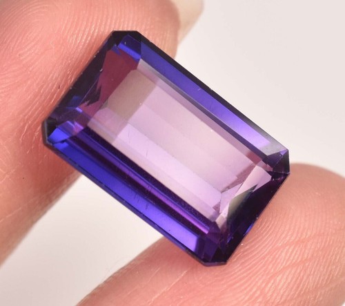 6.85Ct Natural Certified Blue Purple Taaffeite Emerald Cut Loose ...