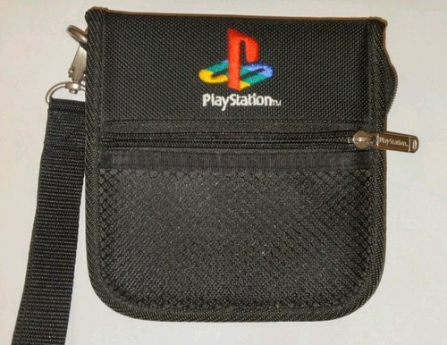 VINTAGE PS1 PLAYSTATION CD DISC HOLDER WALLET CASE 2 POUCHES 6x6.5" | eBay
