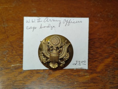 Vintage WWII Brass US Military Army HAT PIN Badge With Eagle E Pluribus ...