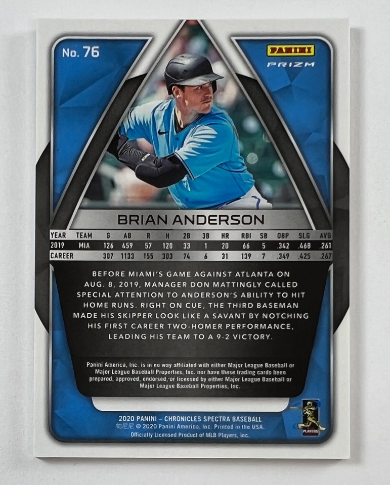 2020 Panini Chronicles Spectra #76 Brian Anderson Silver Card MAR5 | eBay