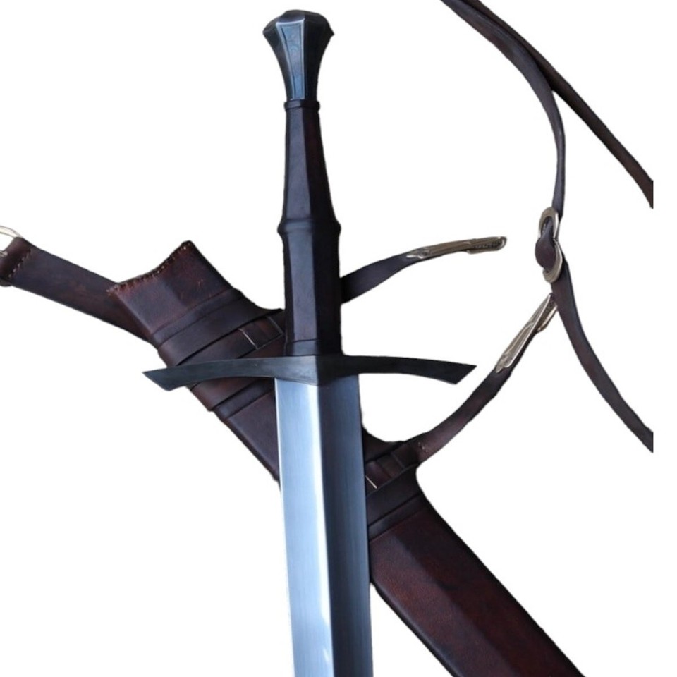 Custom Hand Forged Battle Ready Sword, Raven Longsword, Medieval ...