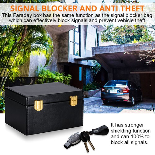 Faraday Box Keyless Car Key Signal Blocker Anti -Thief Safe RFID ...