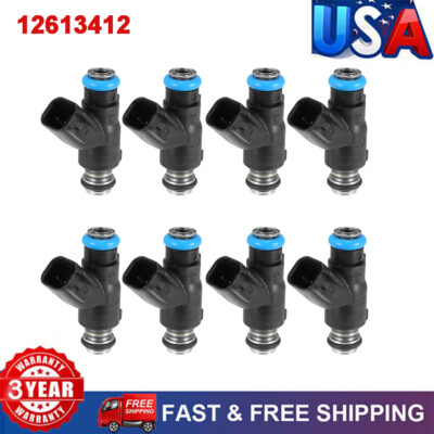 8PCS Fuel Injector 12613412 Fits For 2010-2019 Chevrolet Silverado 2500 ...