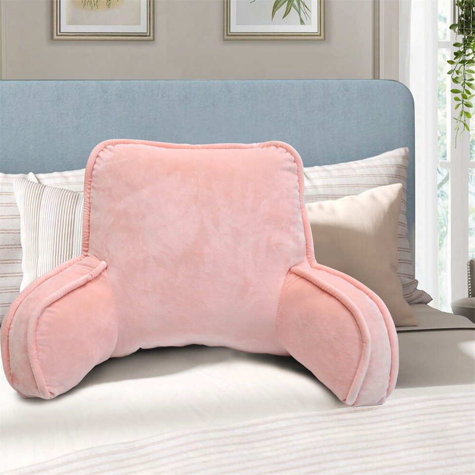 Super Soft Reading Pillow with Arms–Cozy Plush Backrest for Bed Couch ...
