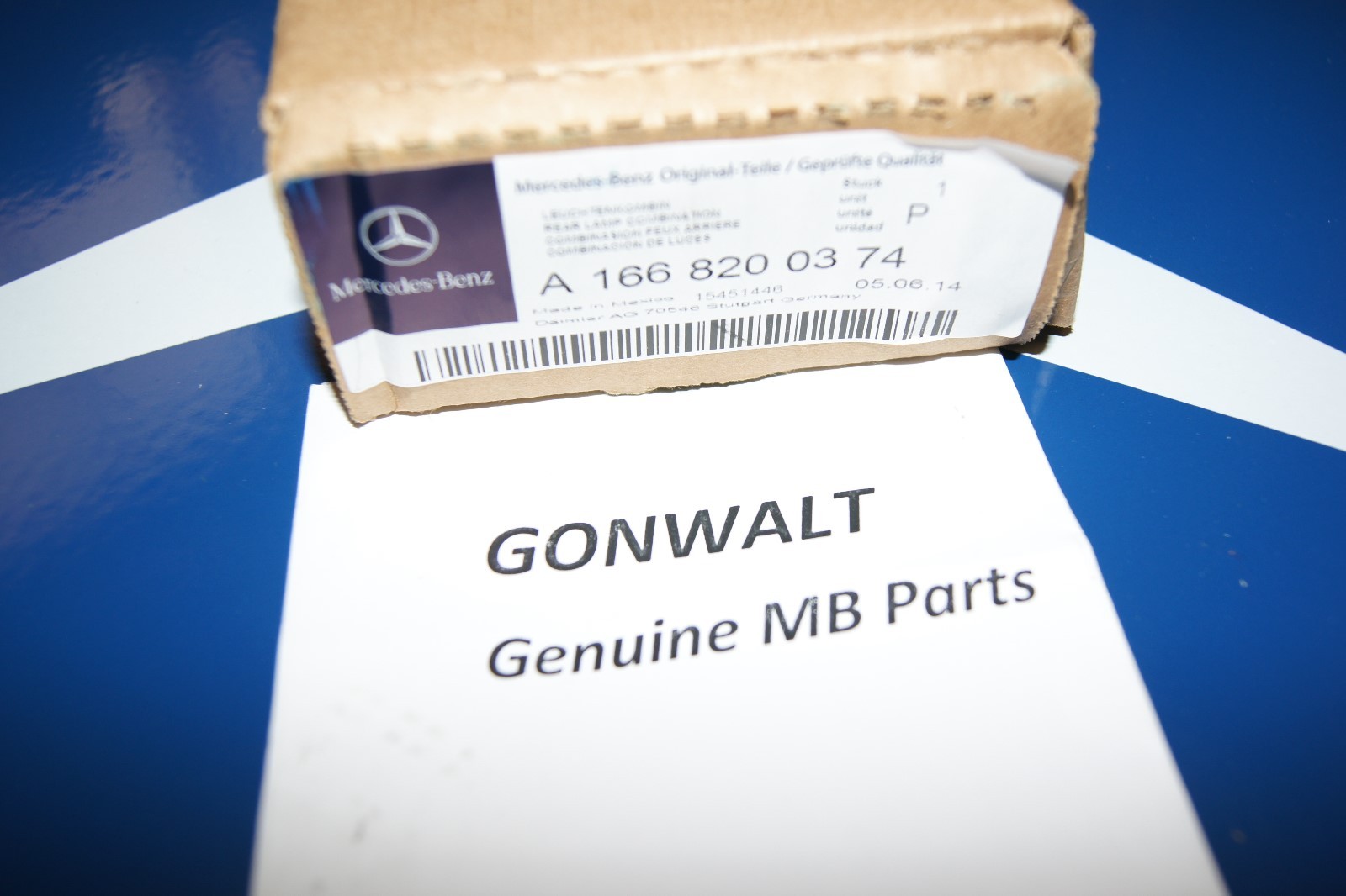 Mercedes Benz Genuine Rear Drivers Side Bumper Reflector GL class ...