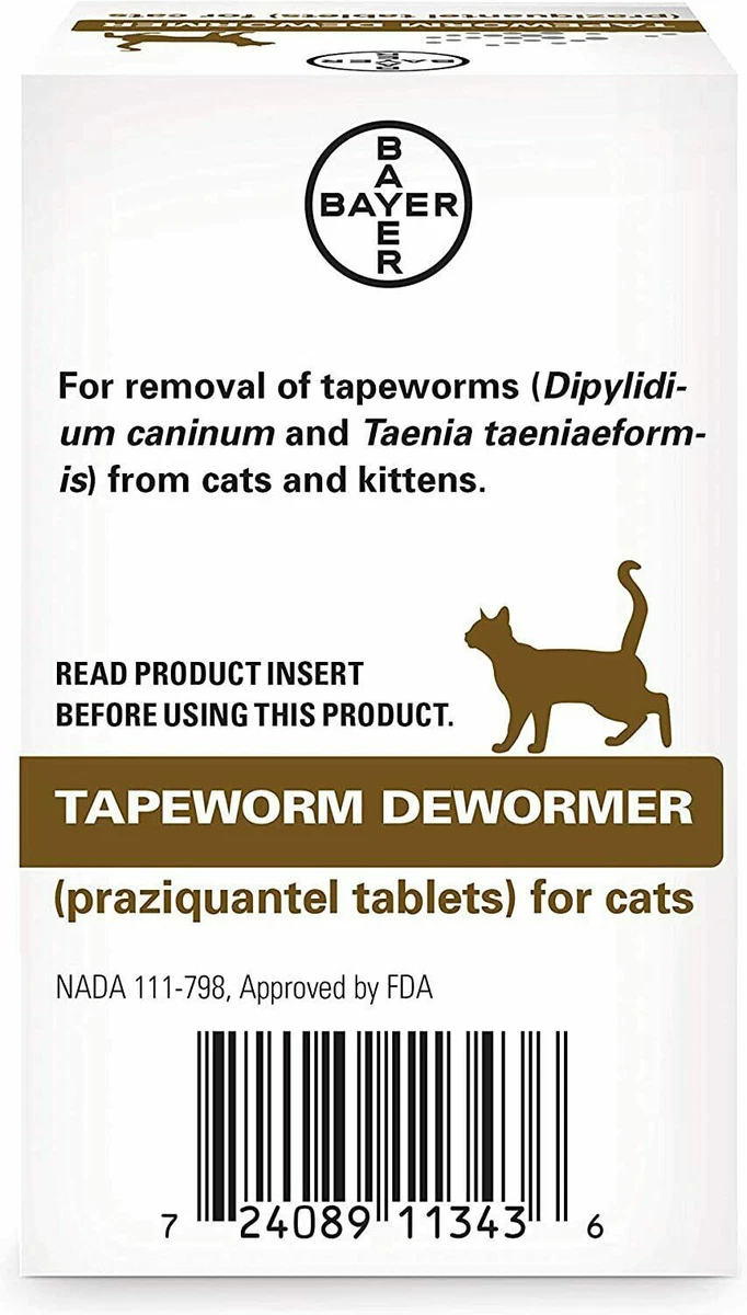 Elanco Tapeworm Dewormer For Cats And Kittens, Tablets