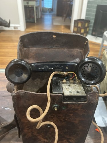 WW2 US Army USMC Field Phone Telephone EE-8-A Hand Crank Signal Corps ...