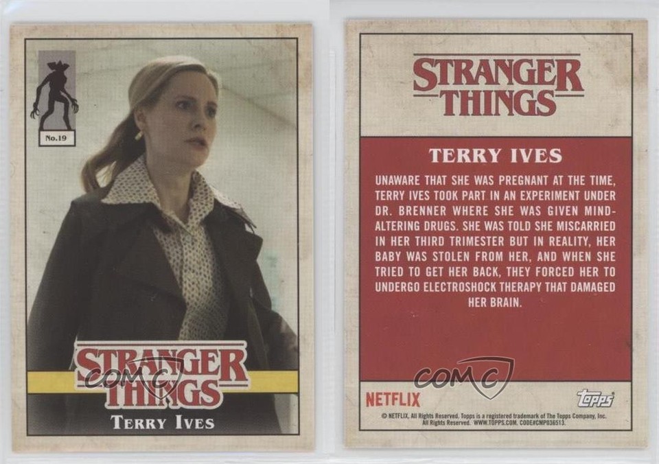 2019 Topps Stranger Things Welcome To The Upside Down Character Terry ...
