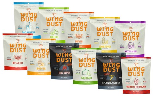 Wing Dust Grill Spices and Seasonings Set - 11 Flavor Variety Chicken ...
