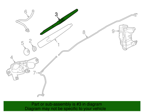Genuine Land-Rover Back Glass Wiper Blade LR064430 | eBay