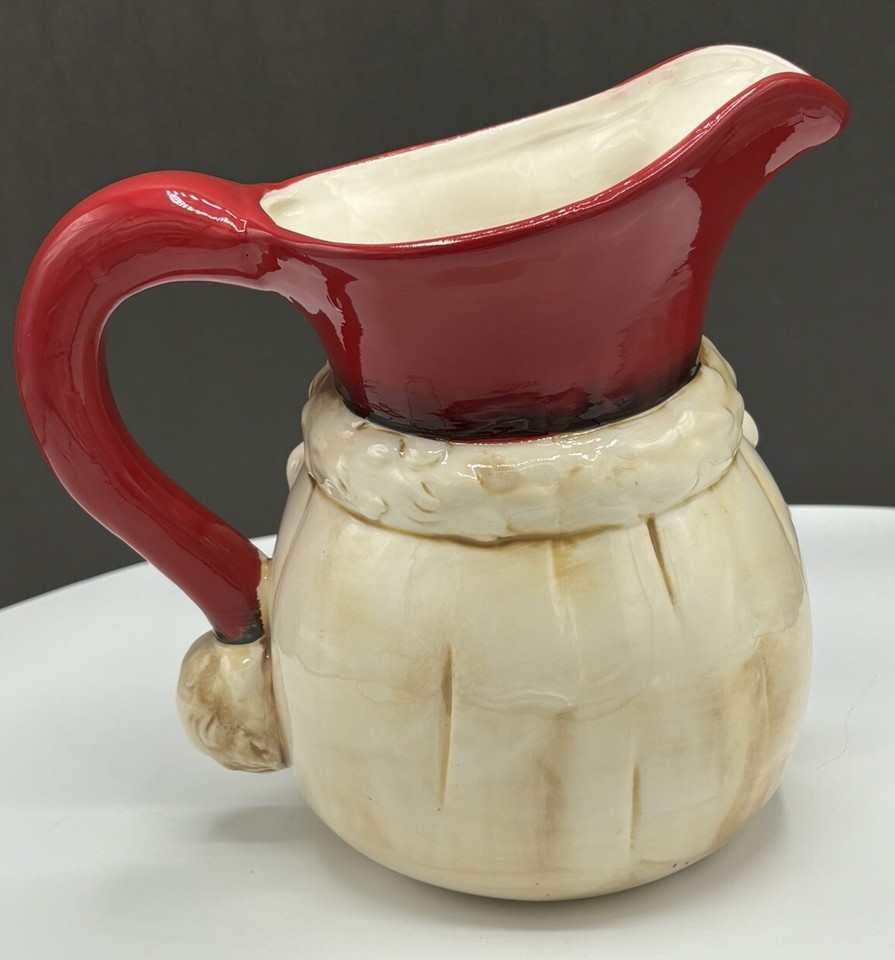 VTG Ceramic Santa Claus Christmas Pitcher TII Collections 7 inch RARE ...