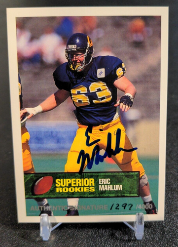 ERIC MAHLUM 1994 Superior Rookies Auto RC On Card Autograph CAL GOLDEN ...