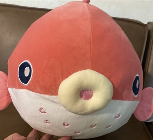 Takashoji 21" X 15" Pink Jumbo Blowfish / Pufferfish Plush NWT | eBay