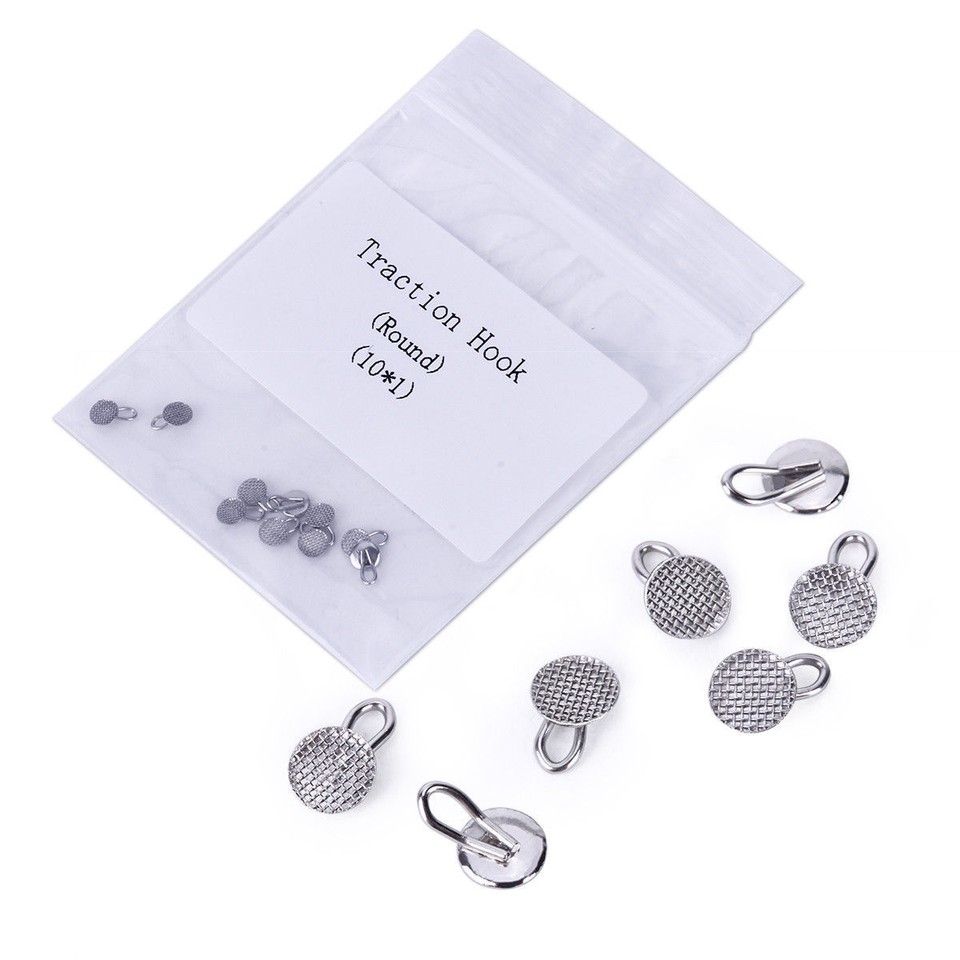 100 Pcs Dental Orthodontic Caplin Hook Traction Hook 3mm Diameter Round ...