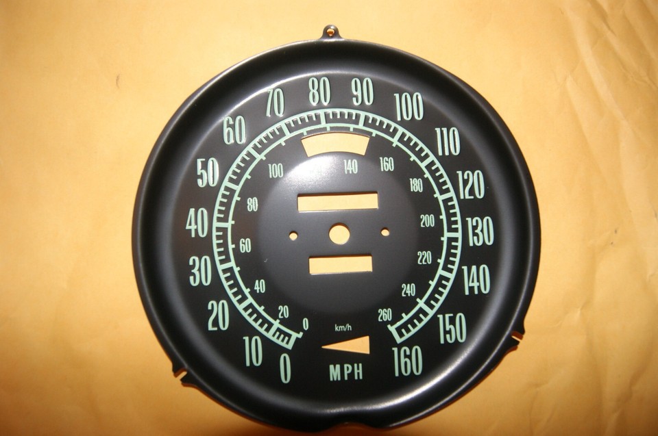 1968-1971 Corvette speedometer face with kilometers added | eBay