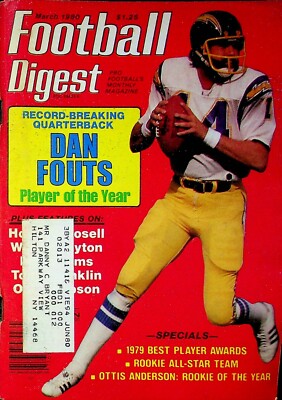 Football Digest Magazine Dan Fouts & Ottis Anderson March 1980 041923R ...