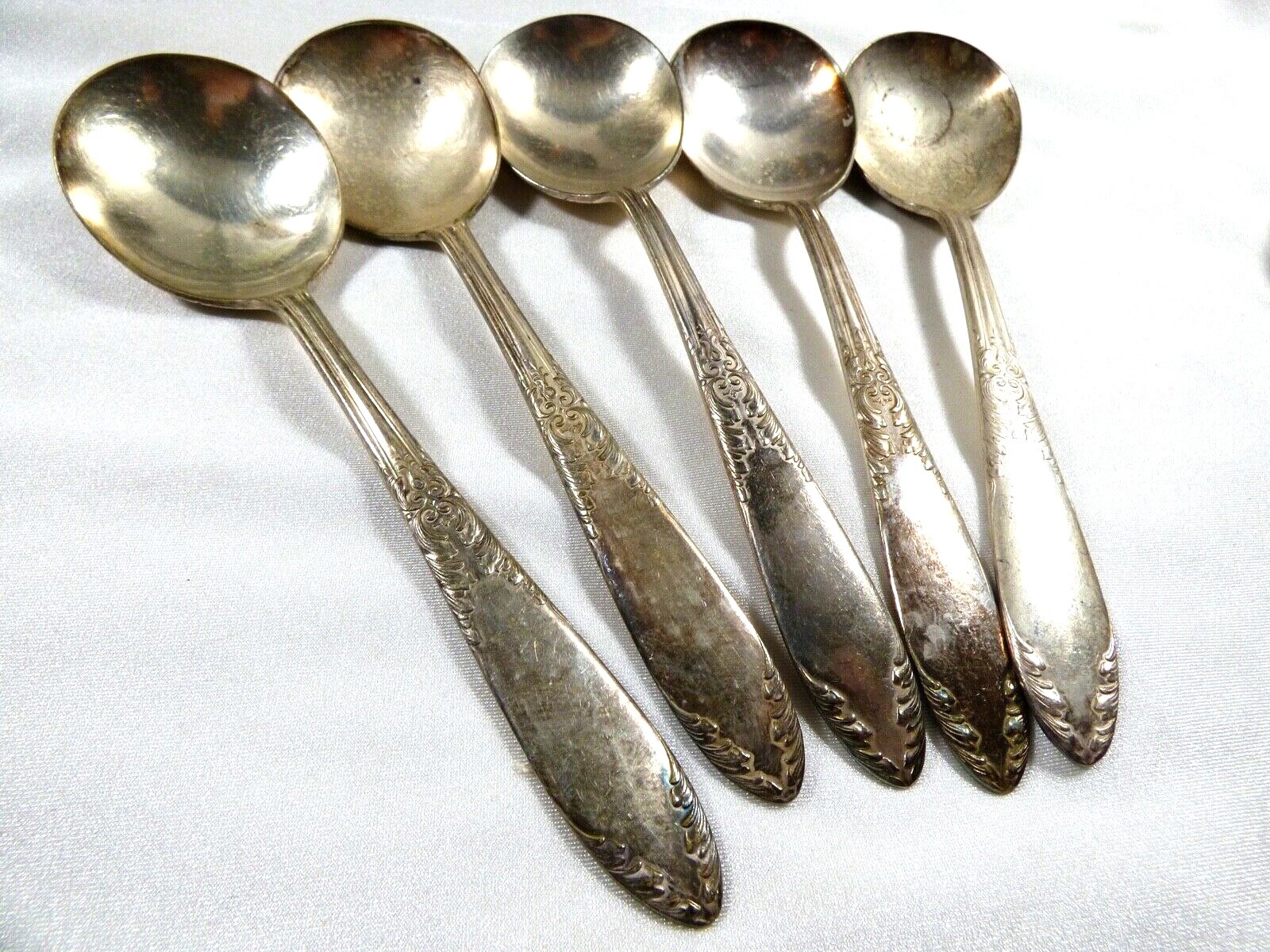 VTG 1936-51 National Silver Co King Edward Lot of 5 Soup Spoons silver ...