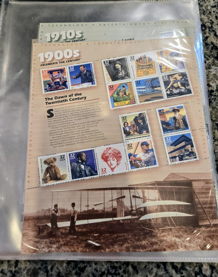 Celebrate the Century USPS Commemorative Stamps Complete set 1900-1999 ...