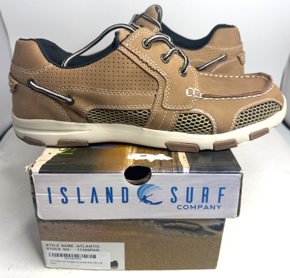 Island Surf Men's Atlantic Waterproof Loafers Boat Shoes Tan size 11 M ...