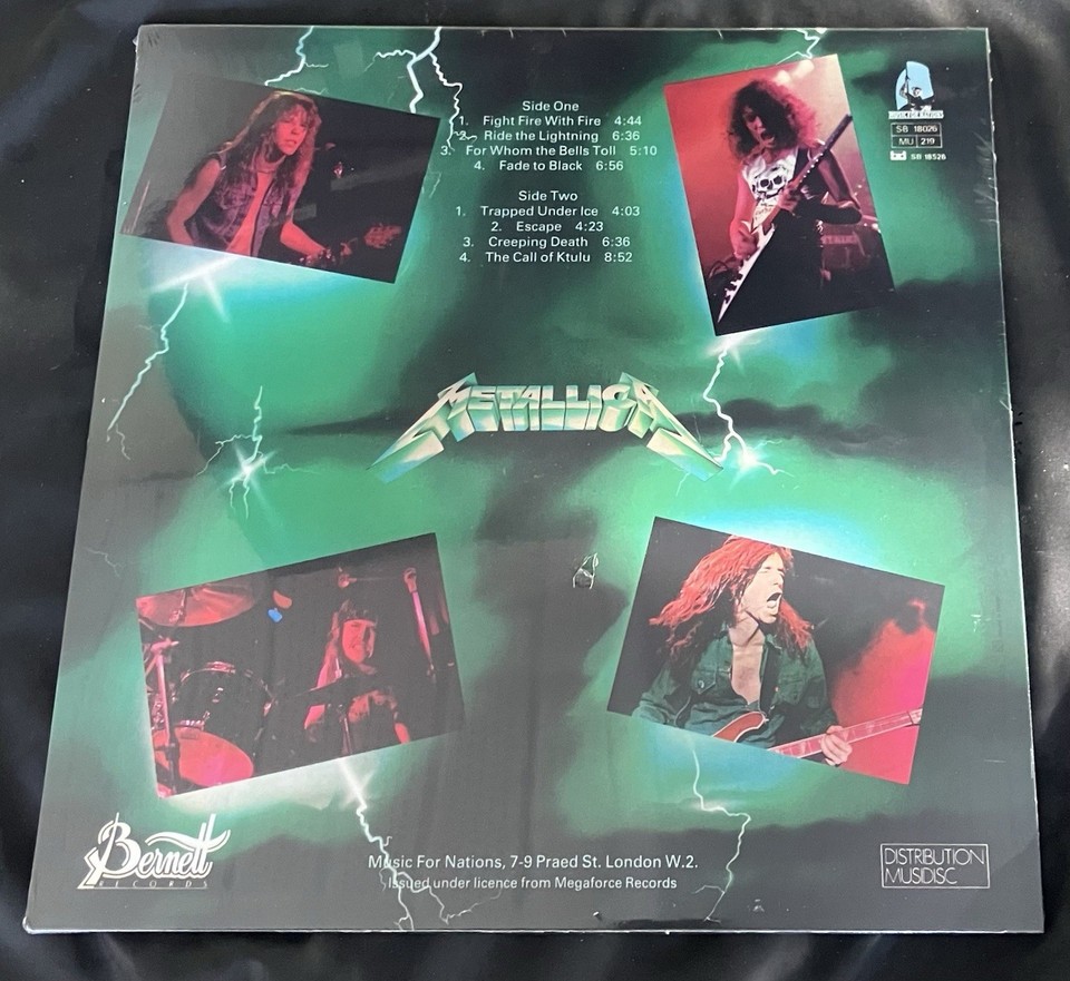 METALLICA -LTD GREEN COVER RIDE THE LIGHTNING LP VINYL BERNETT RARE shirt | eBay