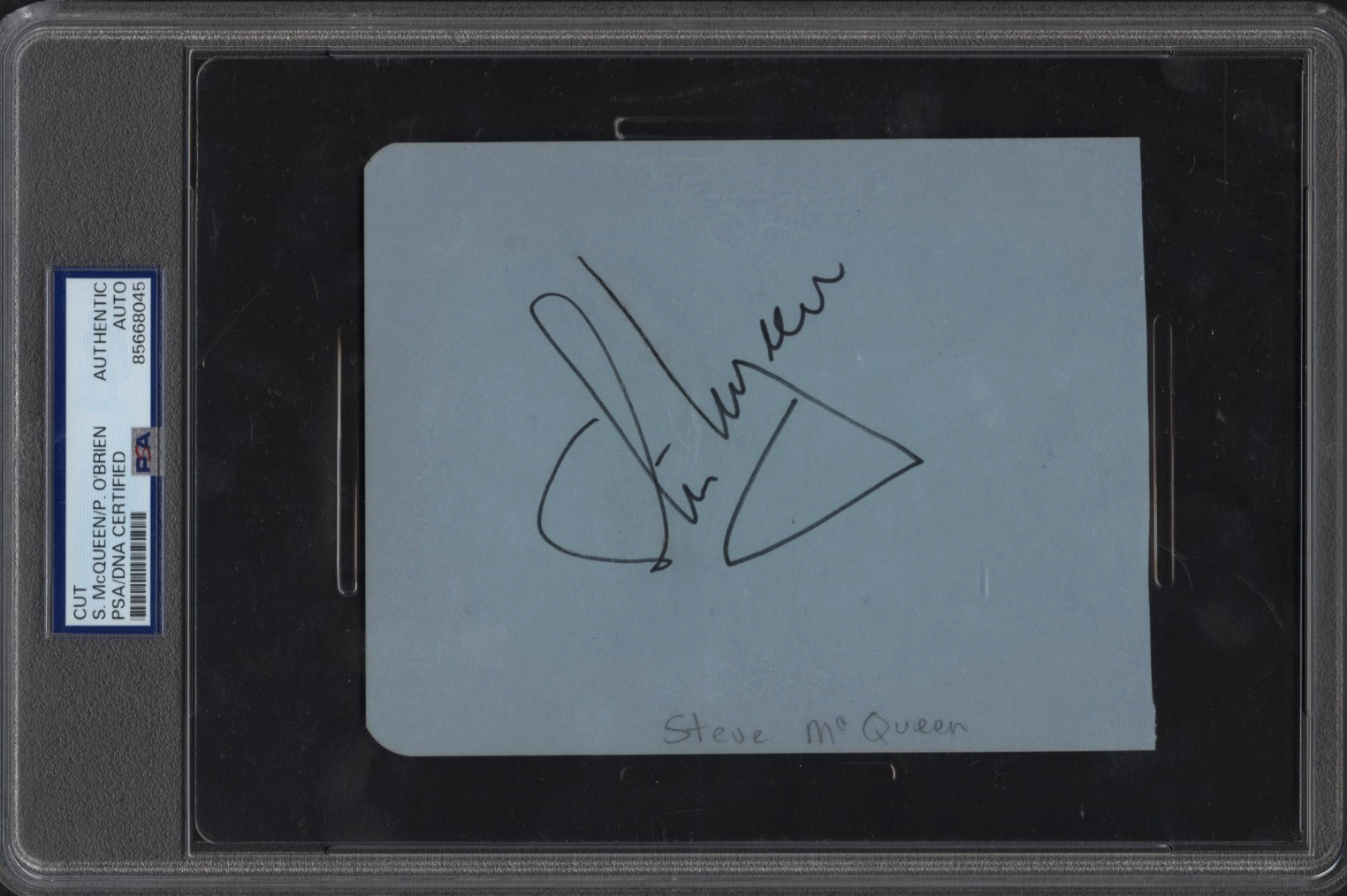 STEVE MCQUEEN Iconic Actor Signed Autograph Cut 4.5 x 5.5 PSA - d. 1980 ...