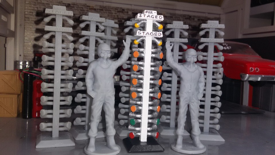 Diorama NHRA Vintage 7 Light Drag Racing Christmas Tree 1/24 One ...