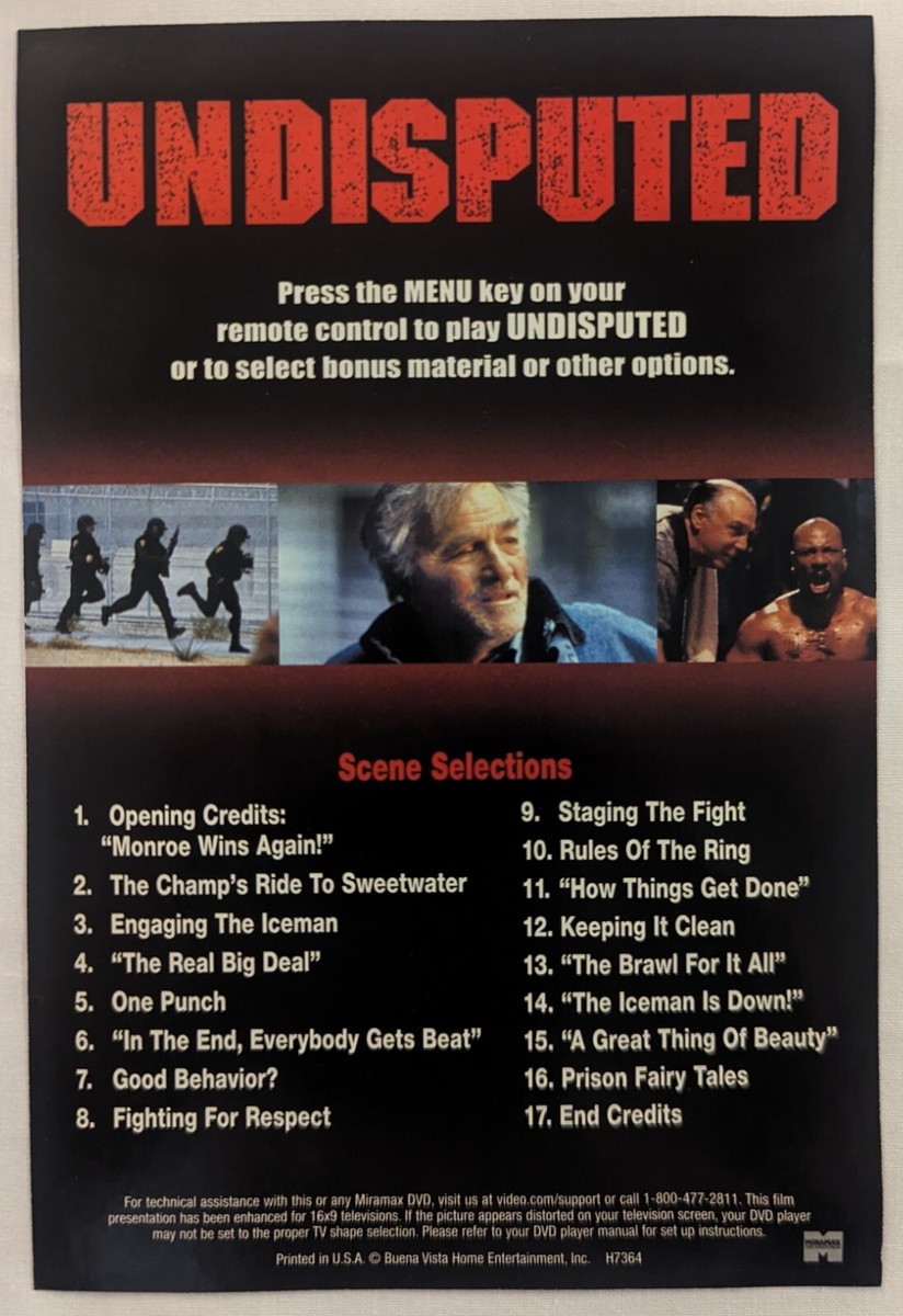 Undisputed Vhs 2002 Wesley Snipes Ving Rhames Ebay Amazon.com: