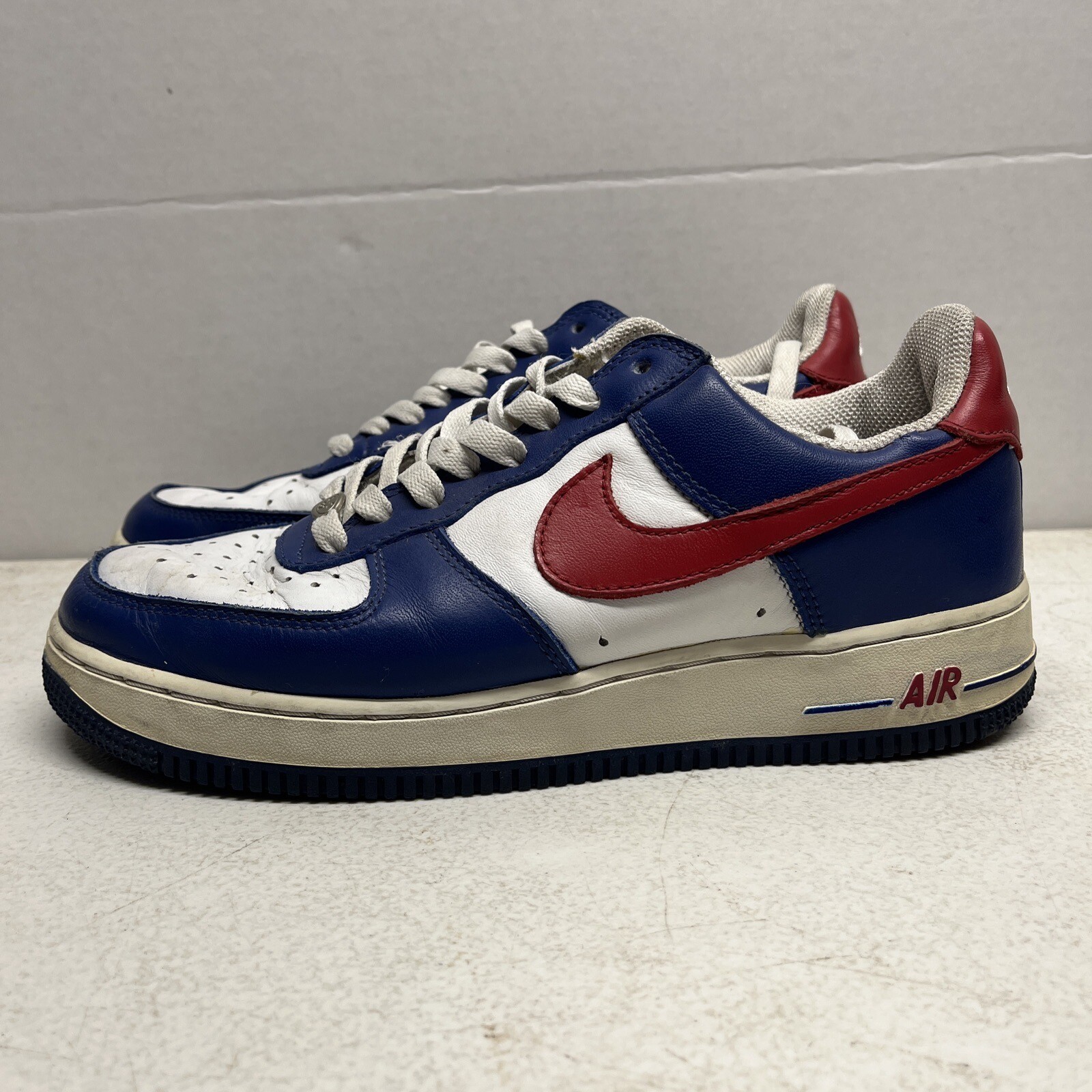 Nike air force 1 ‘82 30635316400 men sz 8.5 Red White & Blue Swoosh AF ...