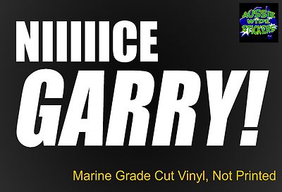NICE GARRY Sticker Decal Funny Aussie Cricket VB Straya Bogan JDM 4x4 ...