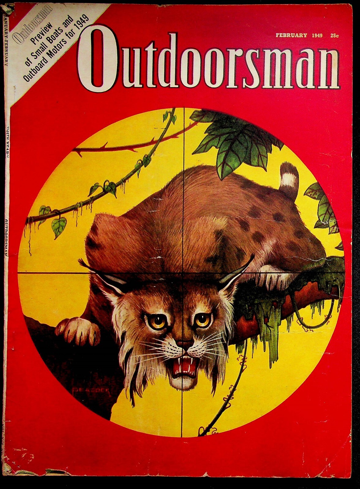 Outdoorsman Magazine February 1949 Claude Peacock Cougar Cover Great ...