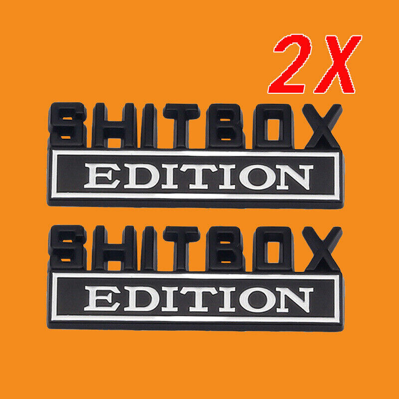 NEW SHITBOX EDITION Chrome Metal Emblem Decal Badge Stickers for GM ...