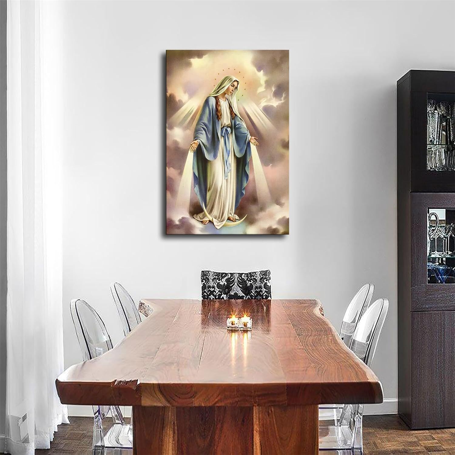 Blessed Virgin Mary Poster Mother Mary Poster Picture HD Canvas Print ...