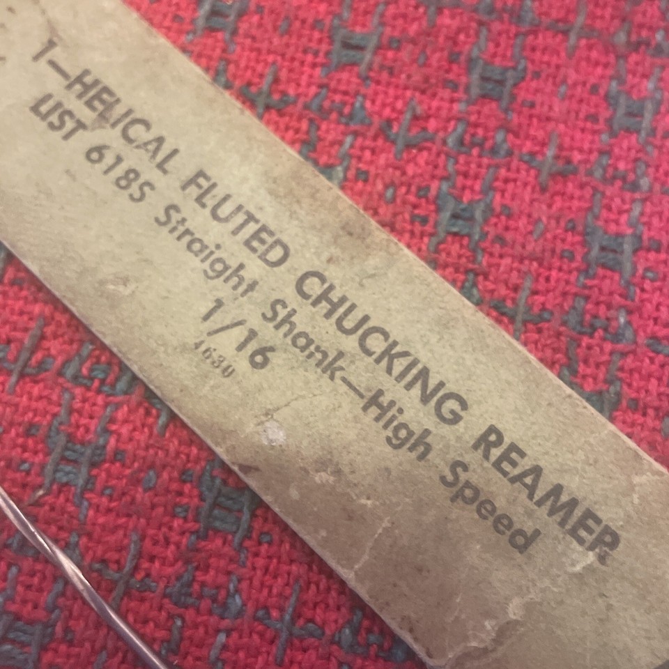 1/16 Chucking Reamer Spiral Flute USA 🇺🇸 NOS Standard Tool Co | eBay