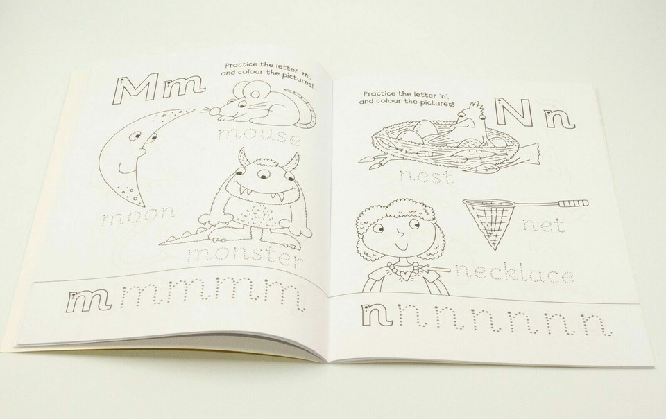 Squiggle ABC 123 Colouring Book A4 Size - Numbers Alphabet Fun Practice ...