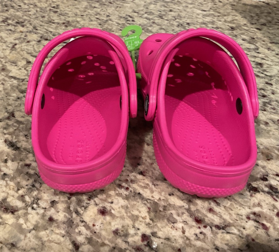 CROCS Baya Kids Clogs Toddler Sz 9c /EUR 25 - 26 PINK 207012-6QQ NWT | eBay